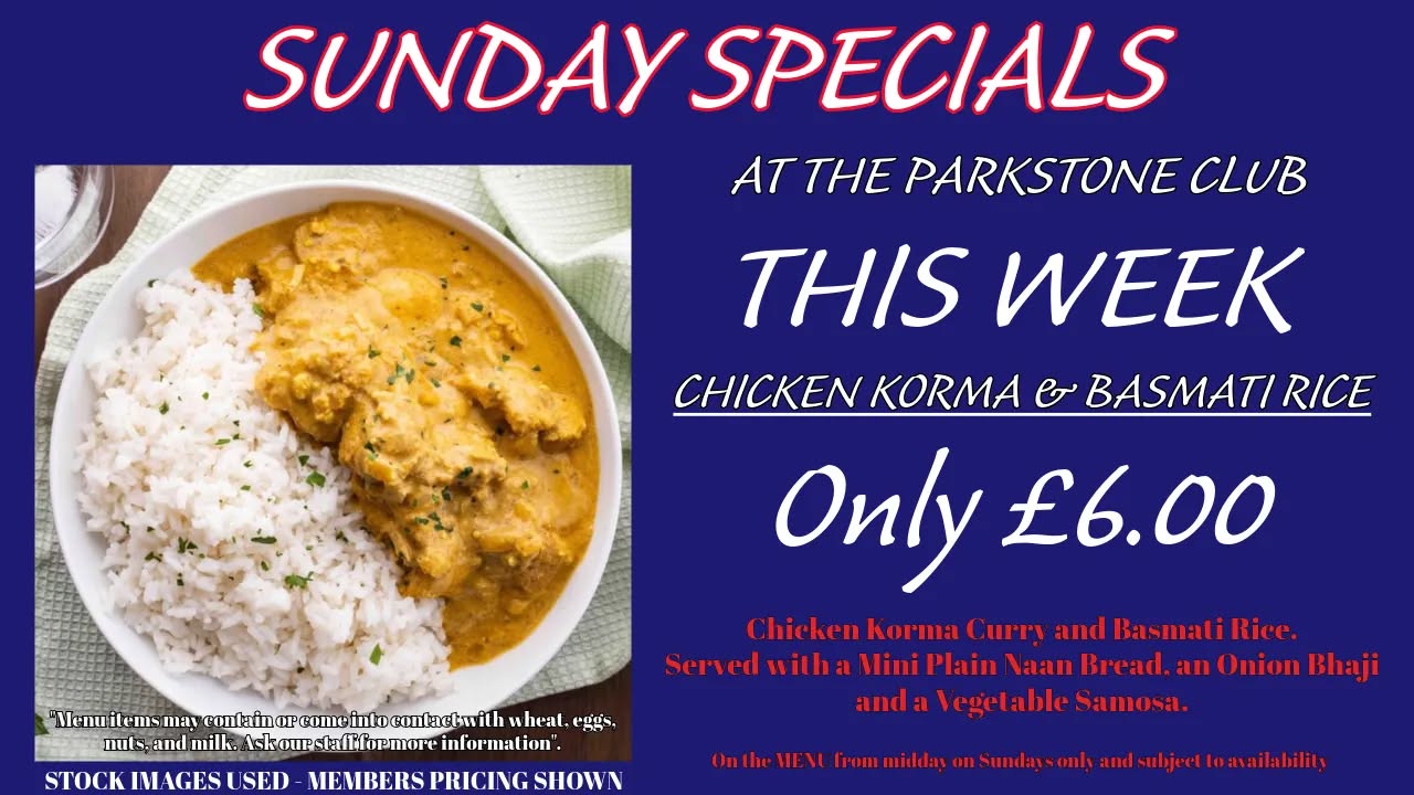 SUNDAY SPECIALS – Parkstone Club